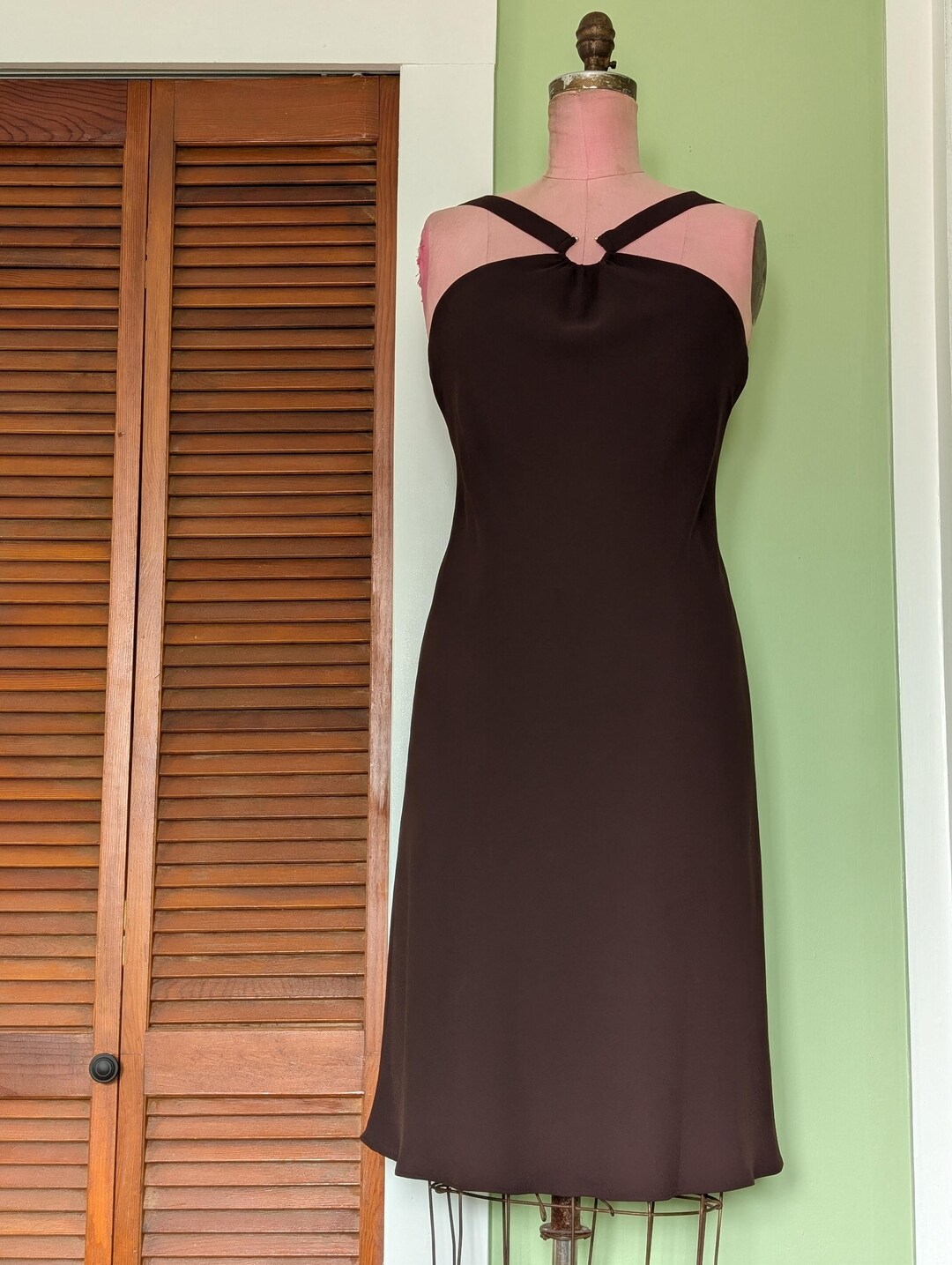 Y2K Dark Brown Dress - Etsy