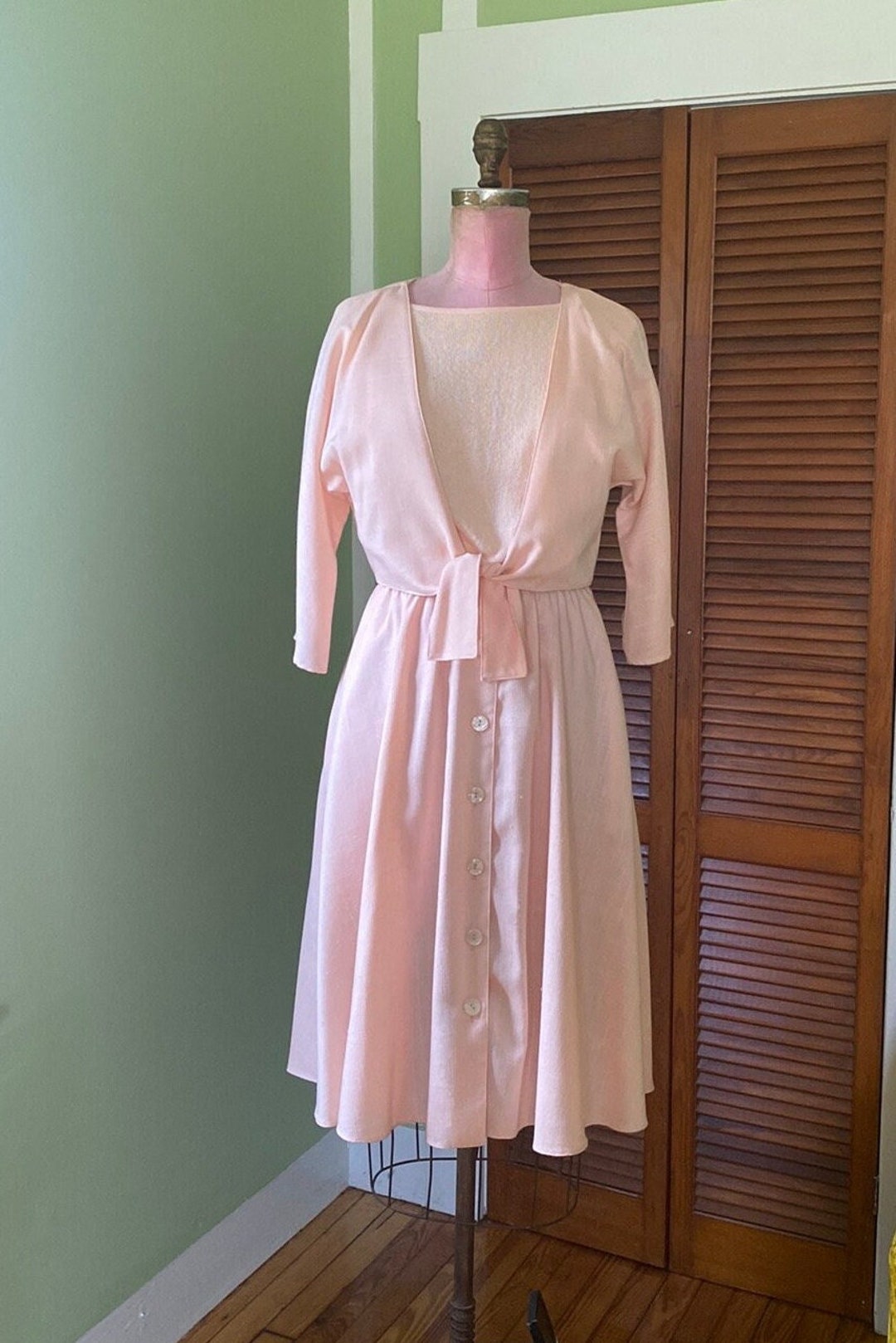 1970s Light Peach Dress - Etsy