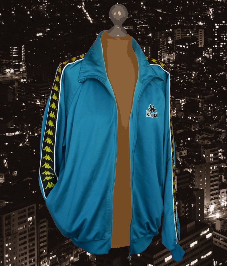 Kappa Teal/yellow Authentic Vintage 80s/90s Unisex Tracksuit Full Zip ...