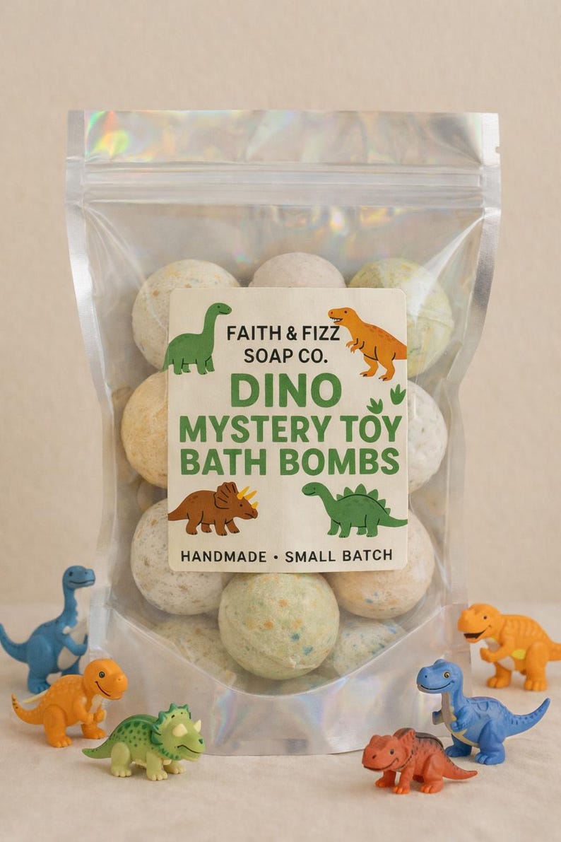 Toy Bath Bombs |dino Mystery Toy Bath Bombs | Fruit Loop Scented | Kids ...
