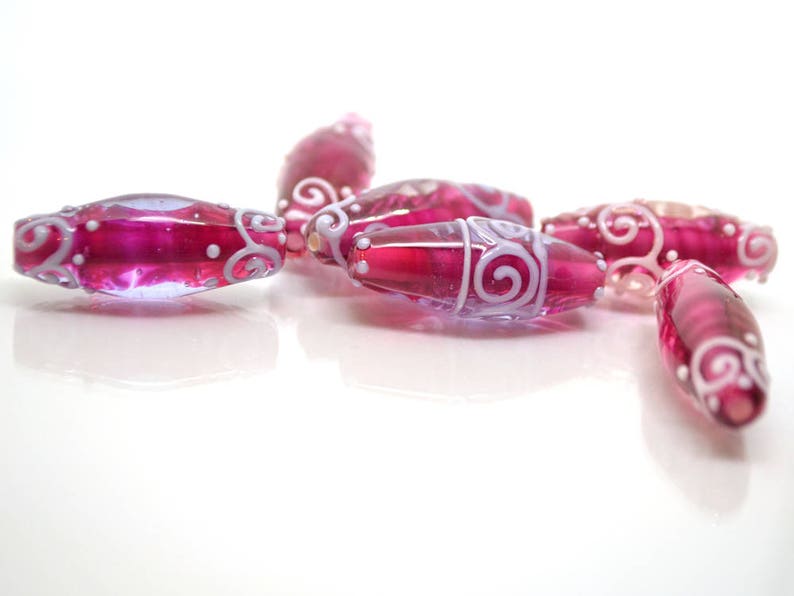 Rhombus Glass Lampwork Beads Artisan Lampwork Set Beads for - Etsy