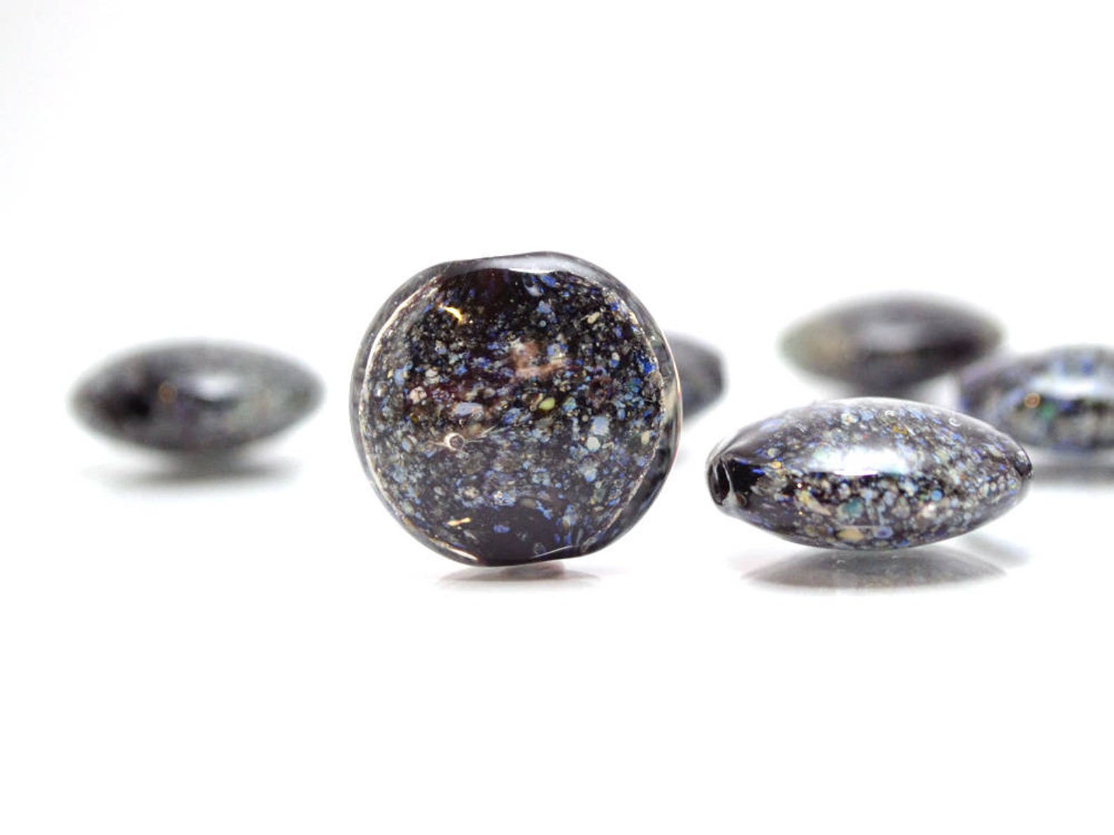 Space Glass Beads Jewelry Making Set Beads Lampwork Handmade - Etsy