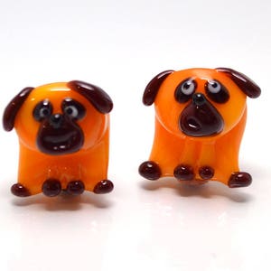 Tiny Glass Dog Pendant Charm Tiny Dog Earrings Jewelry Making Dog Kid ...