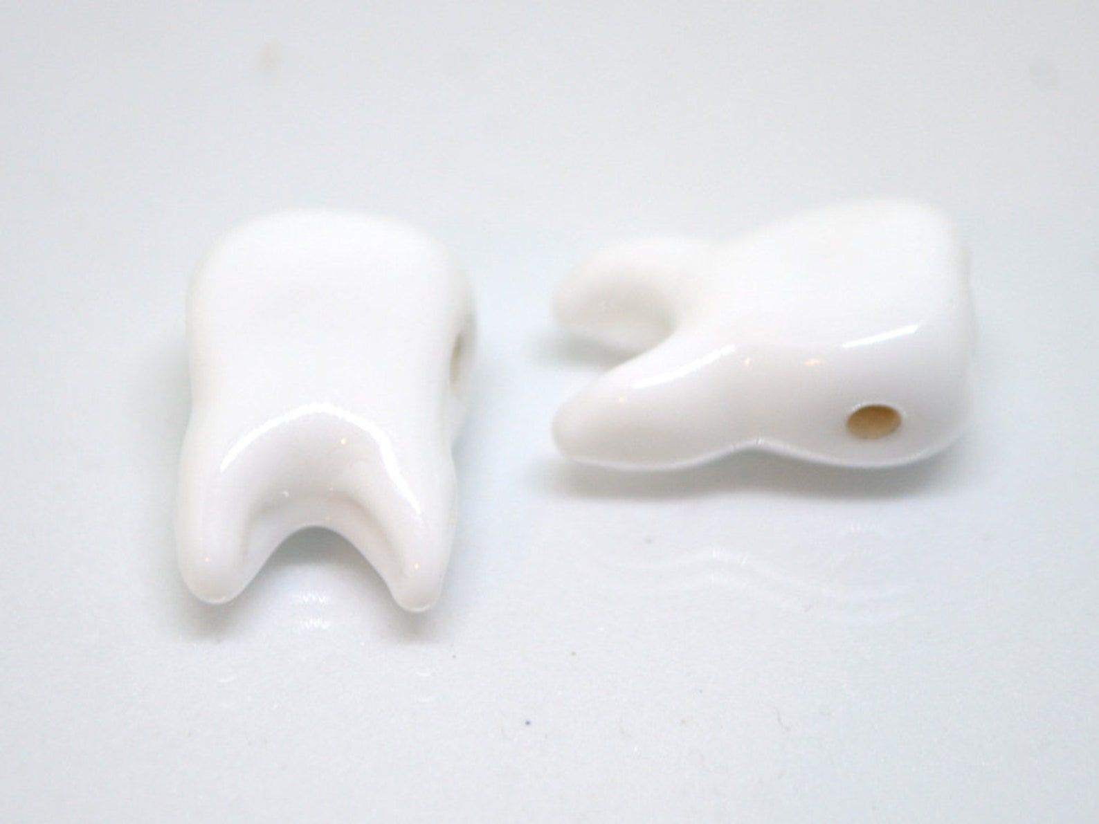 Glass Tooth Beads Horizontal Hole Dentist Gift Human Teeth - Etsy
