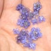 Purple Glass Beads, Transparent Flower Beads, Spring Flower Beads ...