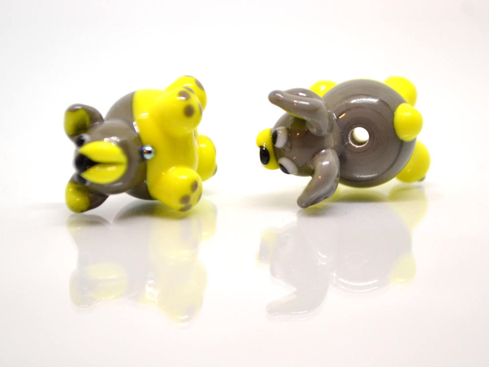 Glass Dog Beads Glass Animal Beads Cute Beads Pet Supplies Fun - Etsy