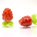Red Lampwork Strawberry, Berry Glass Beads, Lampwork Berries, Berry ...
