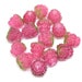 Bright Pink Lampwork Raspberry, Frost Glass Berries, Lampwork ...