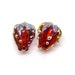Red Wine and Silver Floral Lampwork Beads 7mm Glass Beads - Etsy