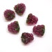 Dark Fuchsia Lampwork Raspberry, Frost Glass Berry, Glass Raspberries ...