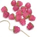 Bright Pink Lampwork Raspberry, Frost Glass Berries, Lampwork ...