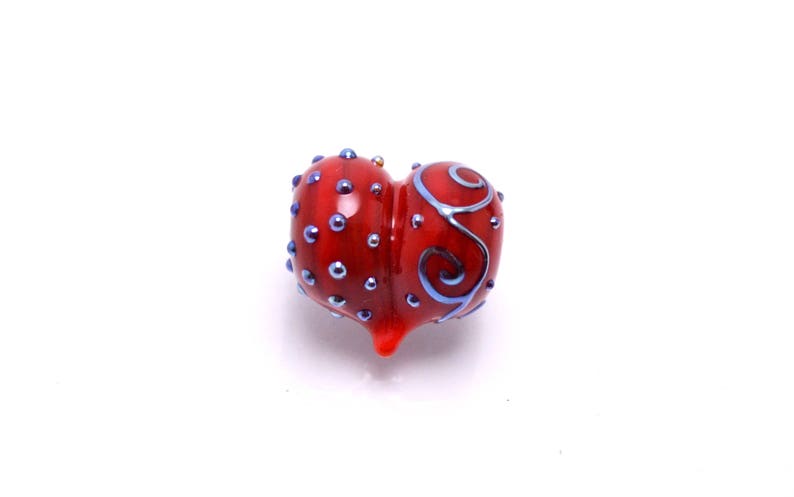 Handmade Red Jewelry Bead Jewelry Making Set Red Bead Glass Heart Shape ...