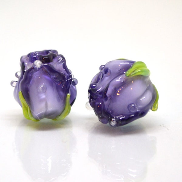 Glass Beads Floral Etsy