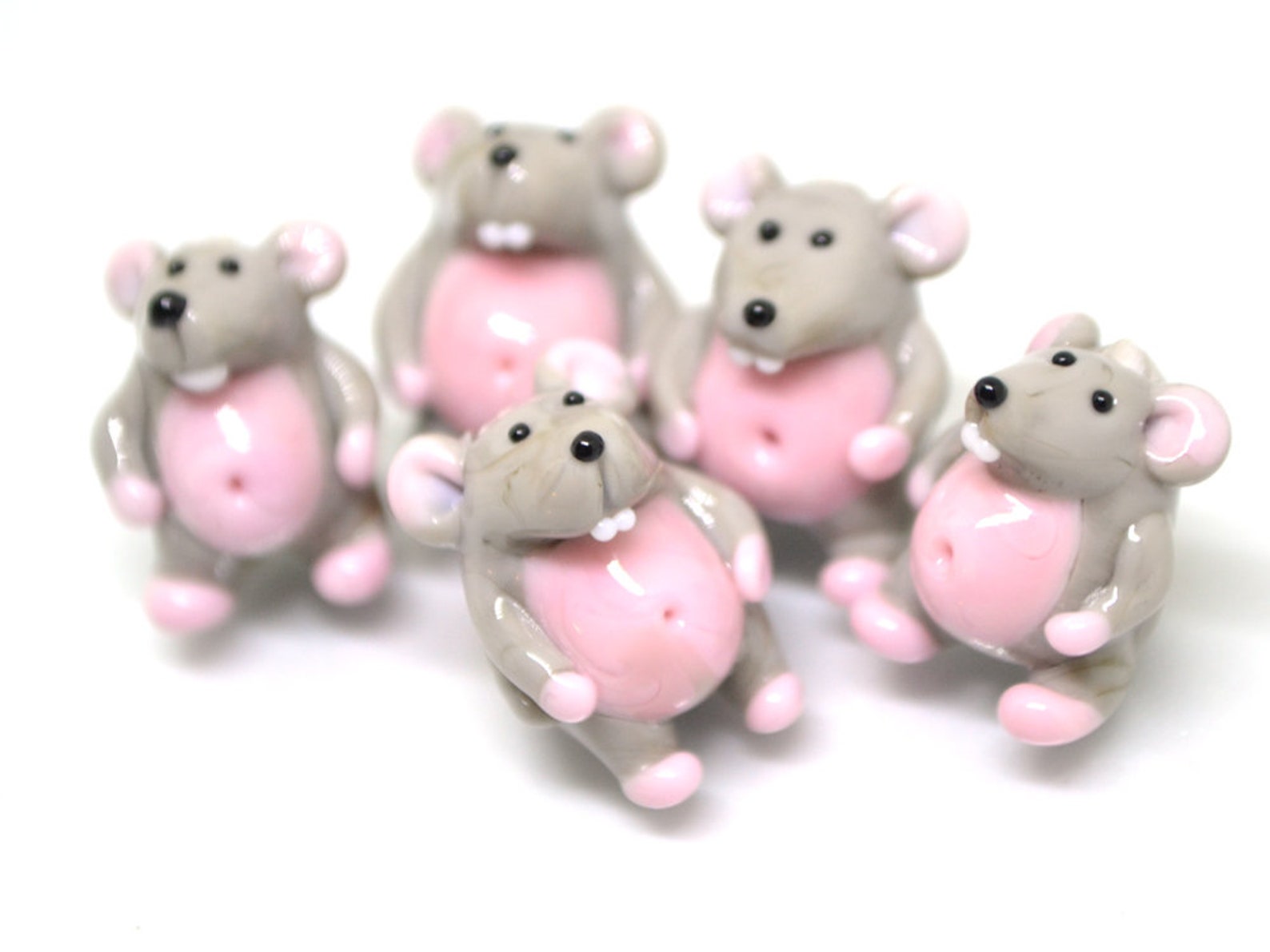 Glass Rat beads Rat pendant charm Tiny mouse bead Jewelry | Etsy