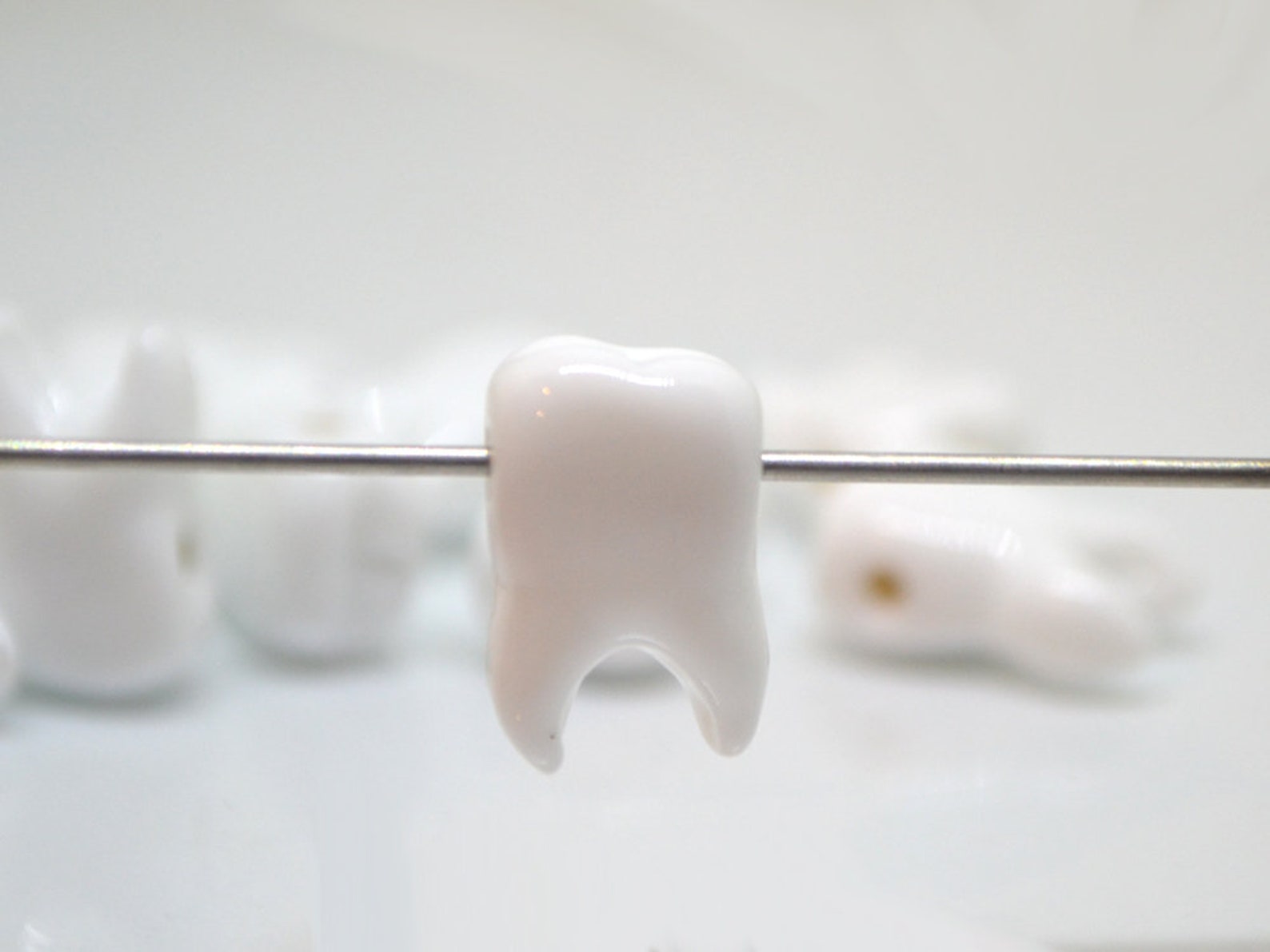 Glass Tooth Beads Horizontal Hole Dentist Gift Human Teeth - Etsy