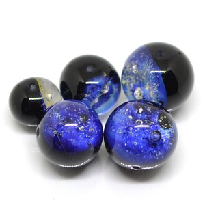 Blue Space Beads Galaxy Jewelry Diy Project Blue Nebula Necklace Space ...
