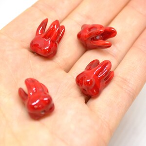 Red Tooth Beads, Red Molar Beads, Glass Root Tooth Beads, Dentist Gift ...