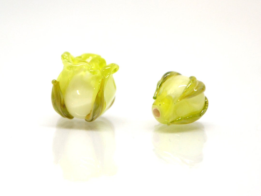 Salad Green 8mm Rosebud Beads, Rose and Bud Beads, Summer Floral ...