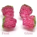 Bright Pink Lampwork Raspberry, Frost Glass Berries, Lampwork ...