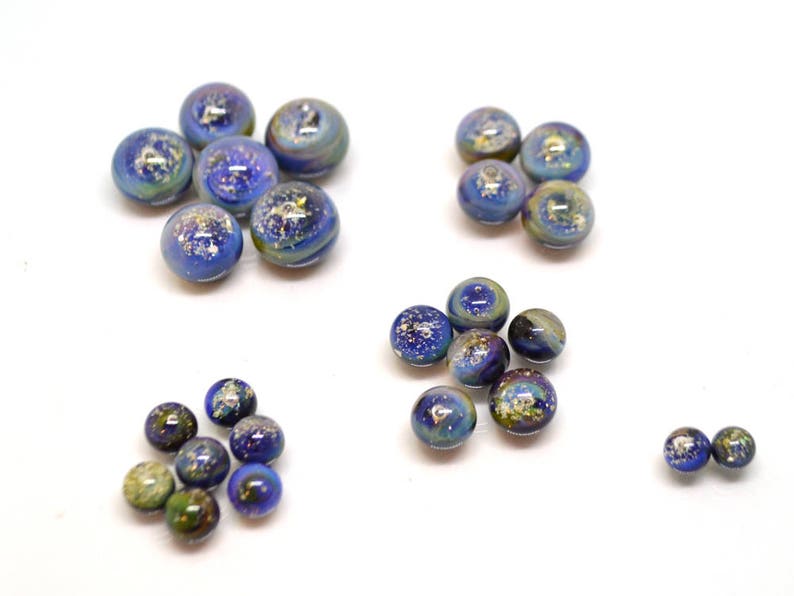 Space Lampwork Beads Half-drilled Beads Galaxy Beads for Earrings ...
