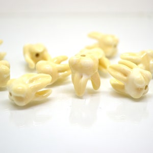 Glass Root Tooth Beads, Molar Beads, Dentist Gift Prank, Teeth Beads ...