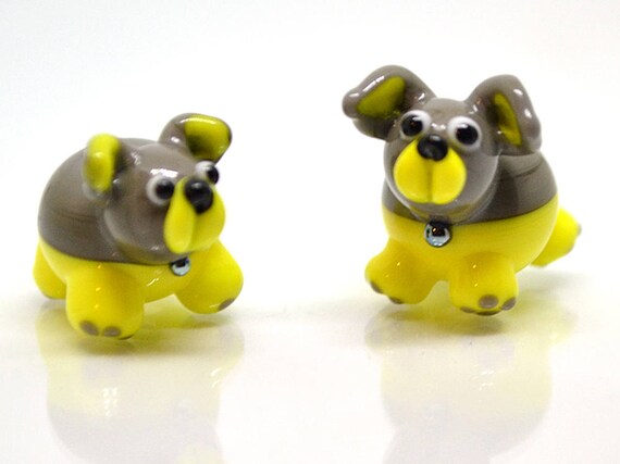 Glass Dog Beads Glass Animal Beads Cute Beads Pet Supplies Fun | Etsy