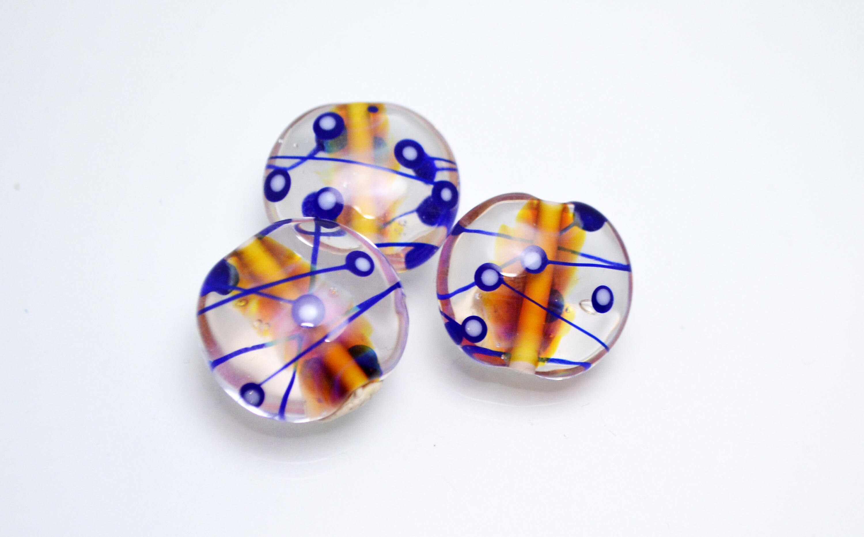 Lines Glass Beads for Jewelry Making Set Beads Lampwork - Etsy