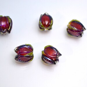 Red Rose Jewelry Art Glass Bead Handmade Floral Making Jewelry Set ...