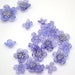 Purple Glass Beads, Transparent Flower Beads, Spring Flower Beads ...