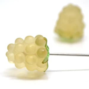 Lampwork Yellow Raspberry, Frost Glass Berries, Lampwork Berry ...