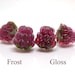 Dark Fuchsia Lampwork Raspberry, Frost Glass Berry, Glass Raspberries ...