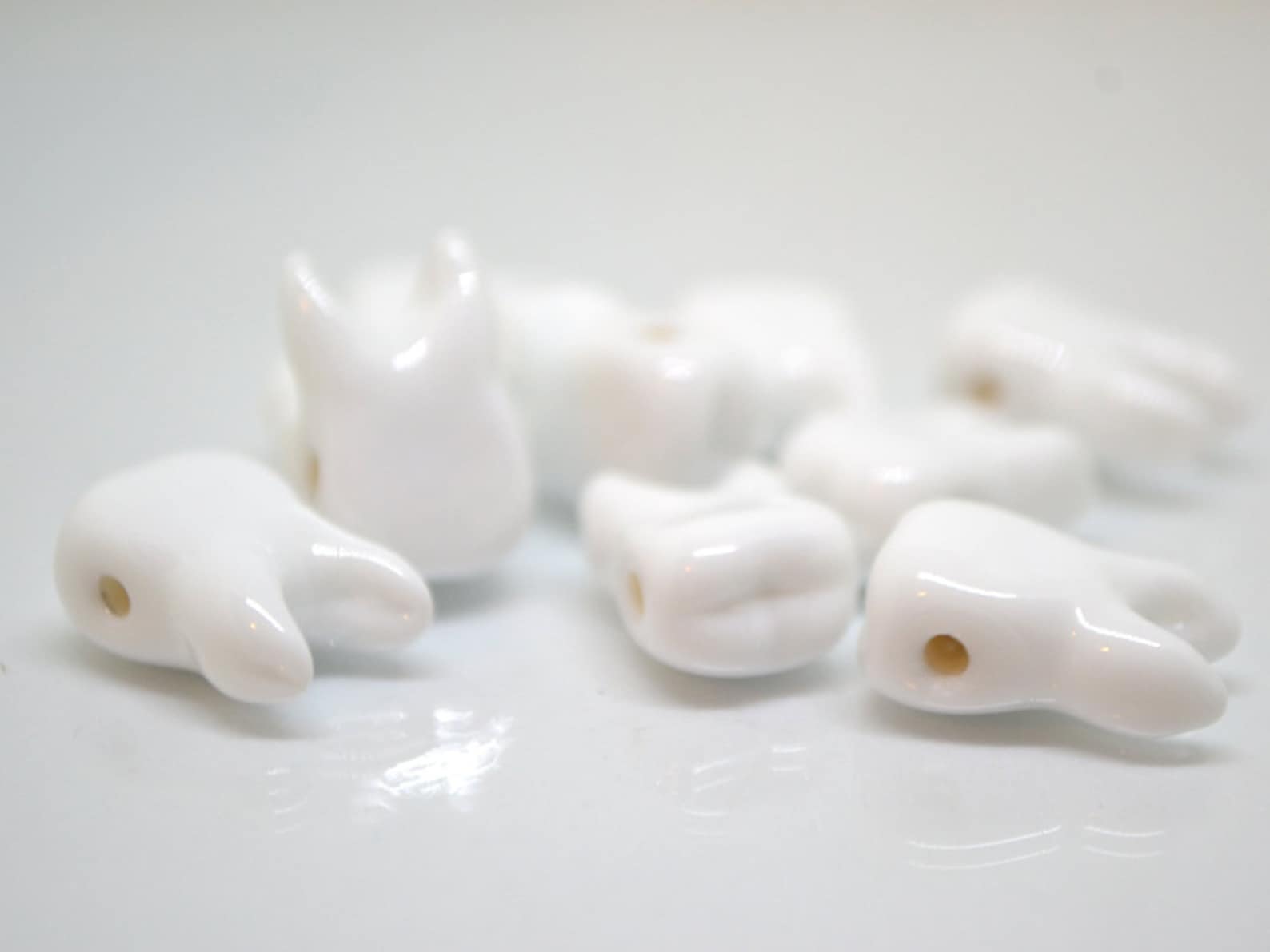 Glass Tooth Beads Horizontal Hole Dentist Gift Human Teeth - Etsy