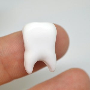Glass Tooth Beads, Horizontal Hole, Dentist Gift, Human Teeth Beads ...