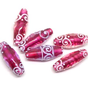 Rhombus Glass Lampwork Beads Artisan Lampwork Set Beads for Jewelry ...