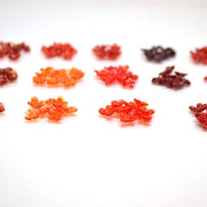 Red Small Flower Beads, 14 Shades of Red Flowers for Headband, Red Tiny ...