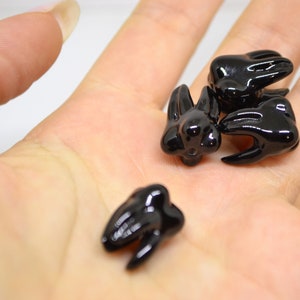 Black Glass Tooth Beads, Root Tooth Beads, Molar Beads, Dentist Gift ...