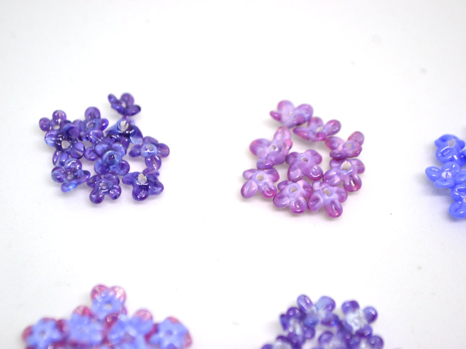 Lavender Small Flower Beads Purple Cute Flowers for Headband | Etsy