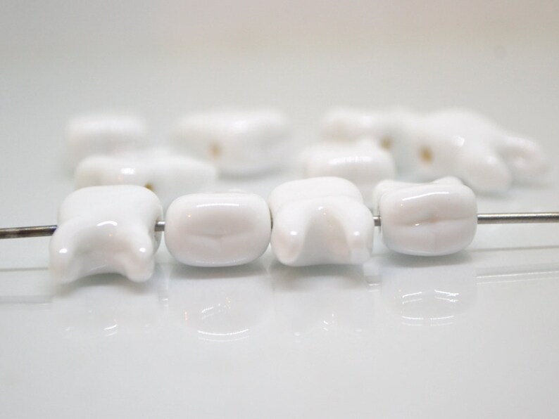 Glass Tooth Beads Horizontal Hole Dentist Gift Human Teeth - Etsy