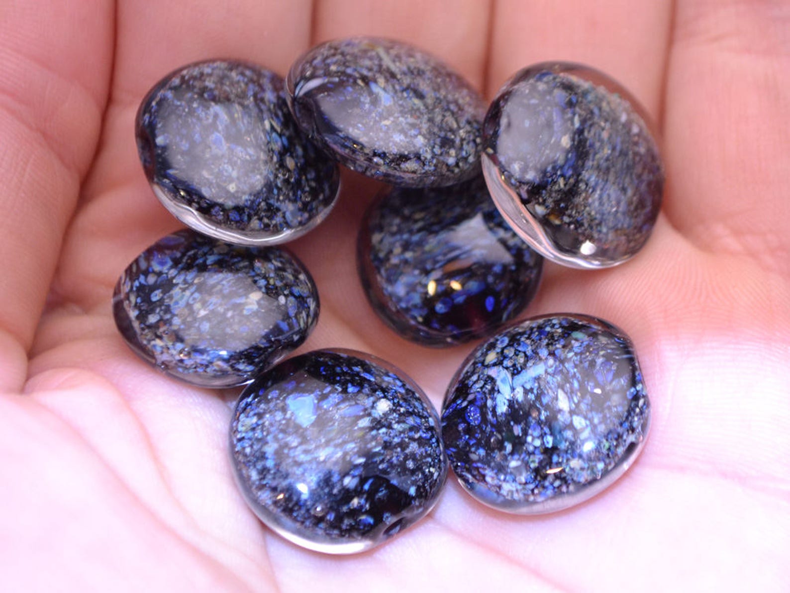 Space Glass Beads Jewelry Making Set Beads Lampwork Handmade | Etsy