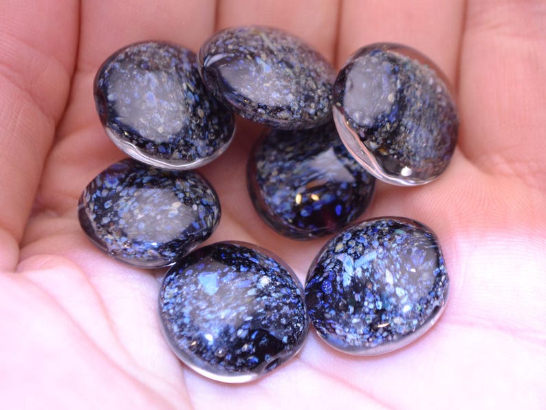 Space Glass Beads Jewelry Making Set Beads Lampwork Handmade - Etsy