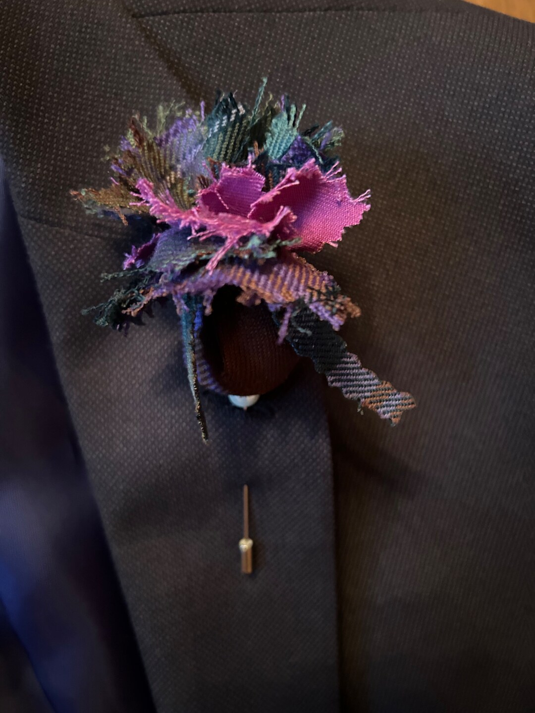 Tartan Thistle Buttonhole Pin - Etsy