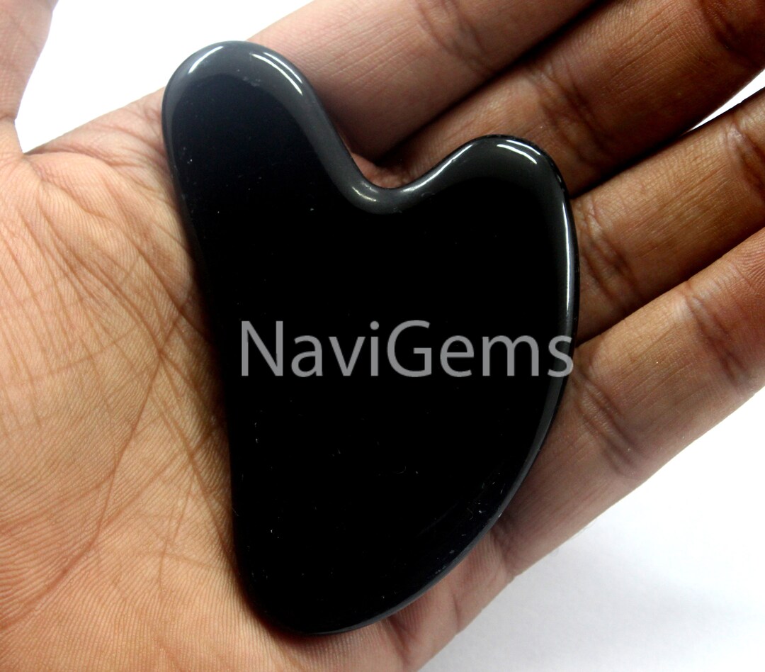 Black Onyx Gua Sha: Gemstone Face Massager Beauty Tool - Etsy
