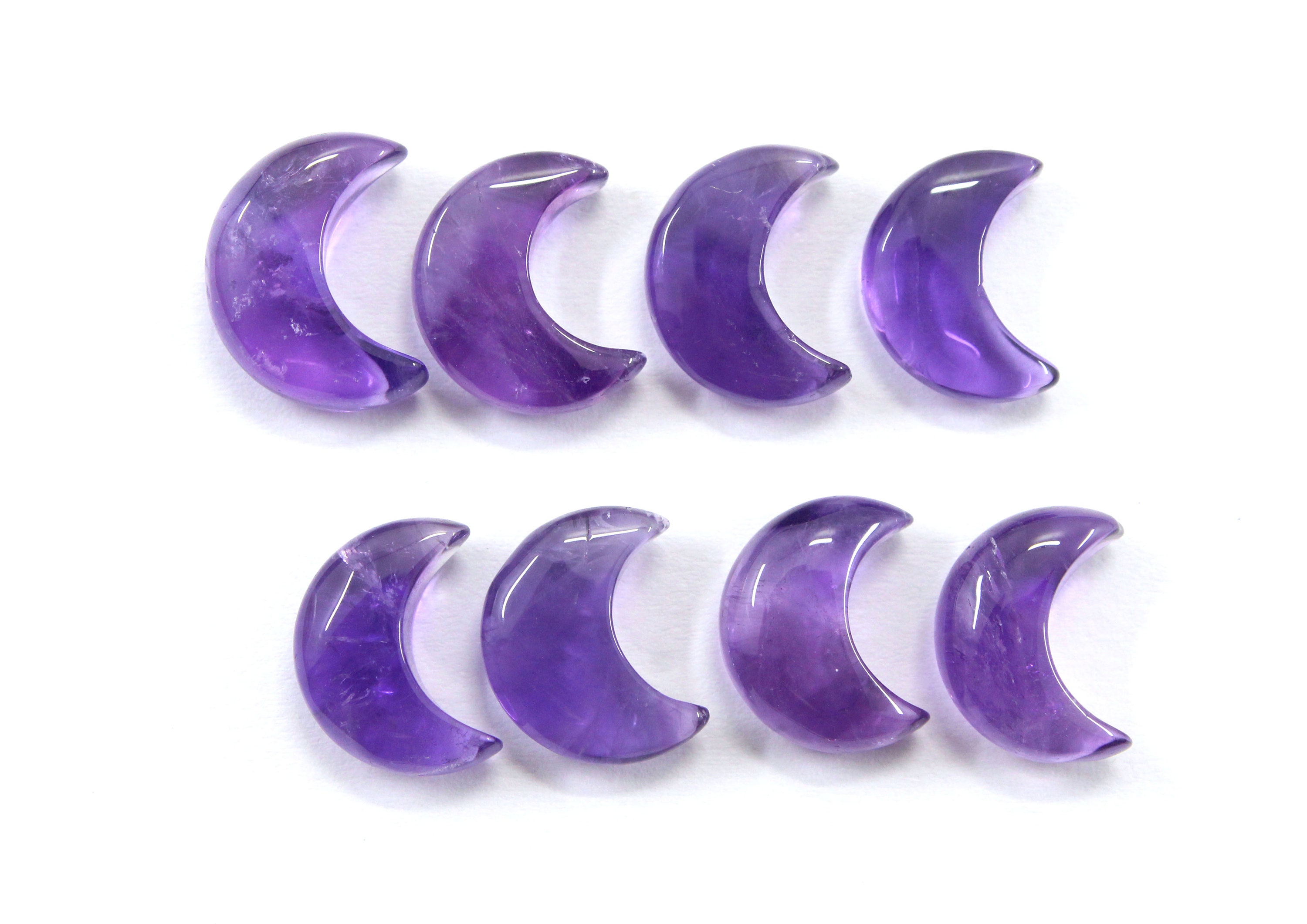 Fabulous Natural Amethyst Moon Shape 5 Pieces Crescent Moon - Etsy