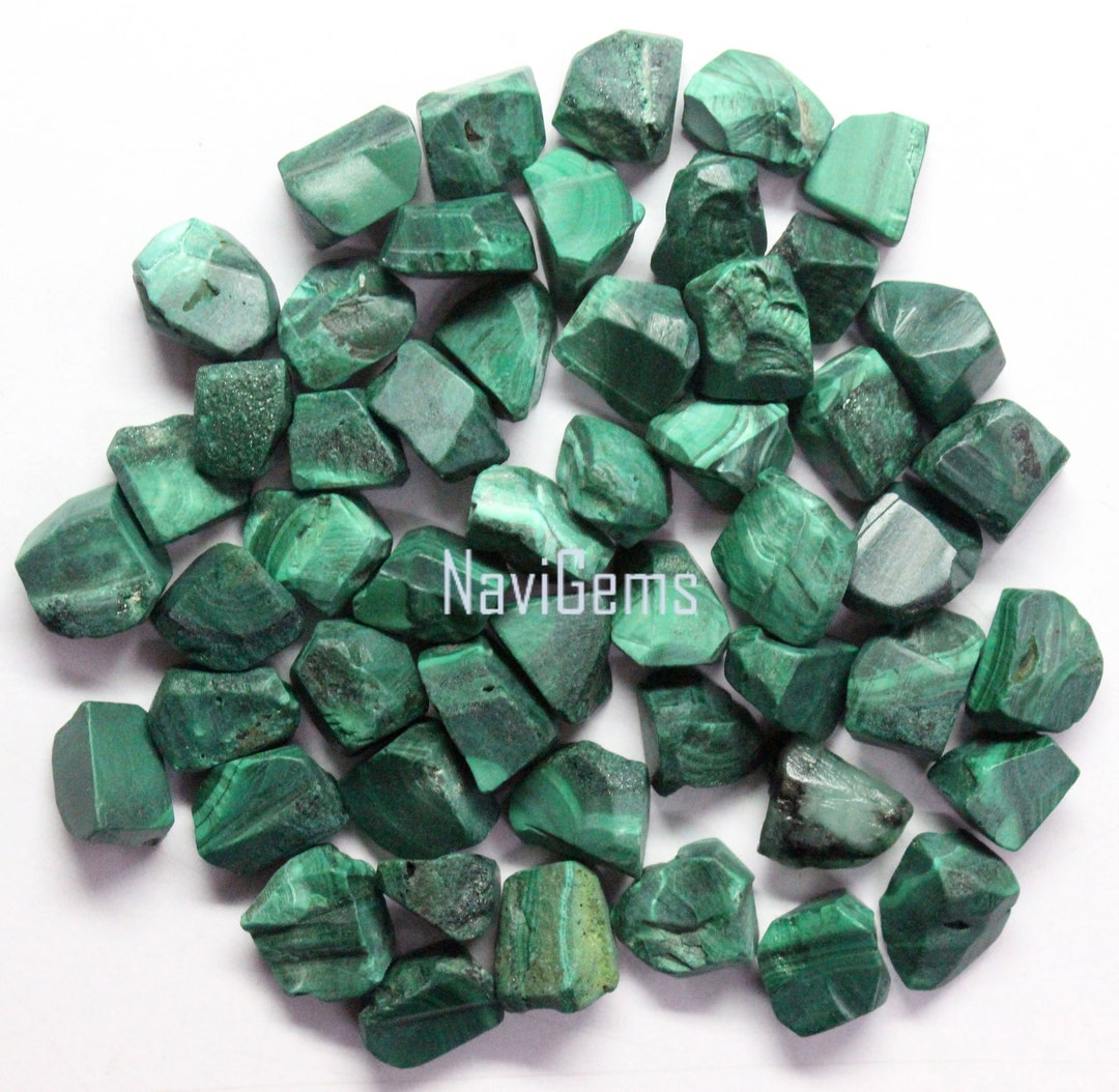 AAA Quality 50 Piece Natural Malachite Rough,malachite Rough Gemstone ...