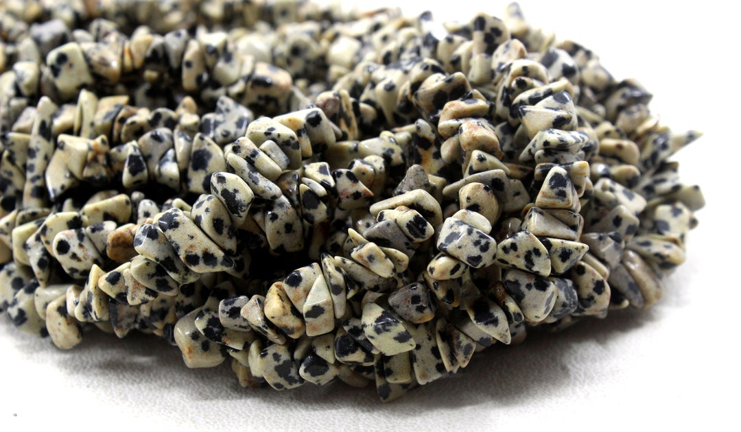 16" Long Natural Dalmation Jasper Gemstone Smooth Uncut Chips Shape ...