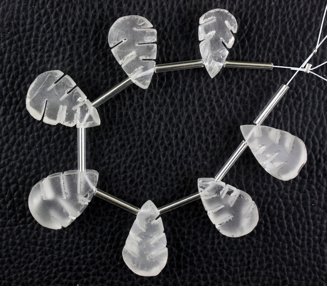 Clear Quartz Pear Shape Rough: 7 Crystal Gemstone Strand (9x17-13x19 MM ...