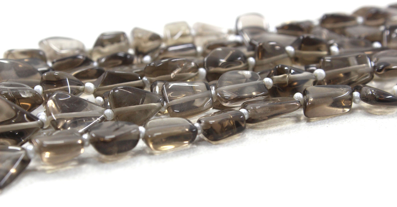 14 Long Natural Smoky Quartz Gemstone 1 Strand Smooth - Etsy