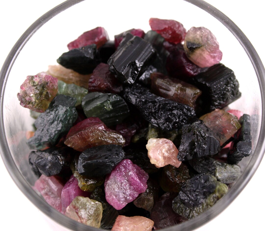 Turmalina natural de 100 gramos, turmalina áspera, turmalina múltiple ...