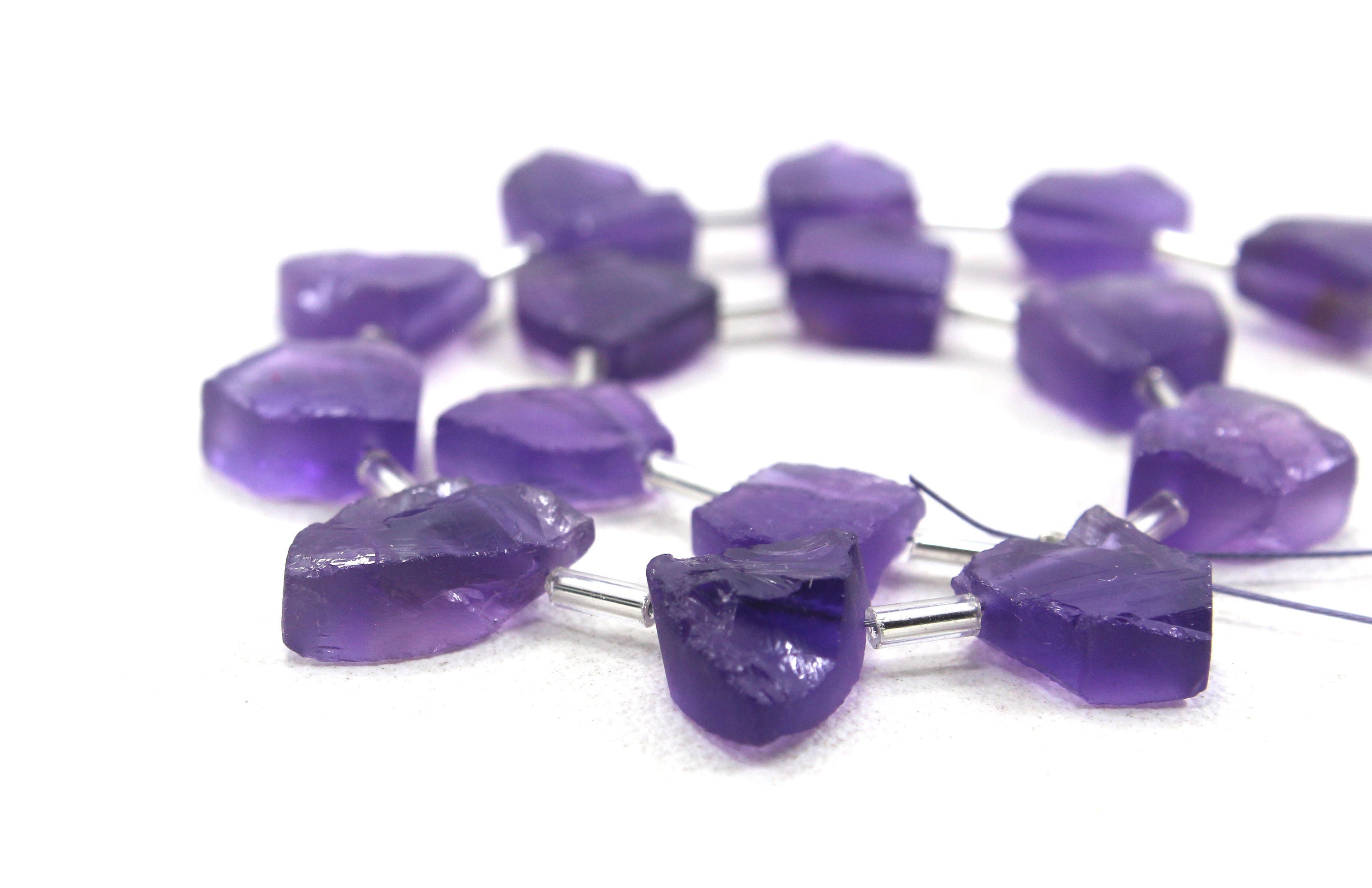 18 Pieces Natural Blue Amethyst GemstoneRough Pentagon Shape | Etsy