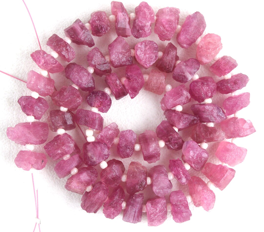 AAA Quality 50 Piece Natural Pink Tourmaline,rough Tourmaline,6-8 Mm ...